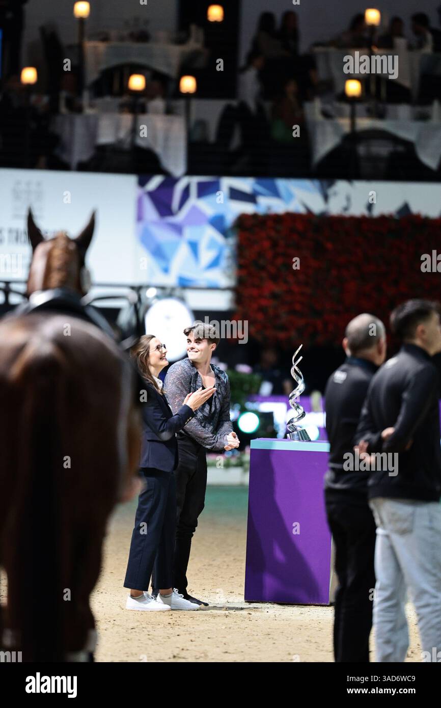 Quentin JABET of France with GOLDJUNGE during the FEI Vaulting World ...