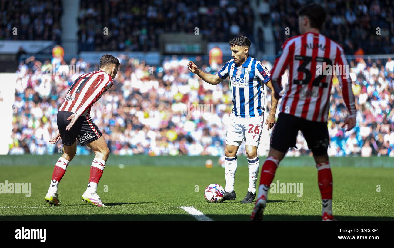 #26, Tammer Bany of WBA on the ball during the Sky Bet Championship ...