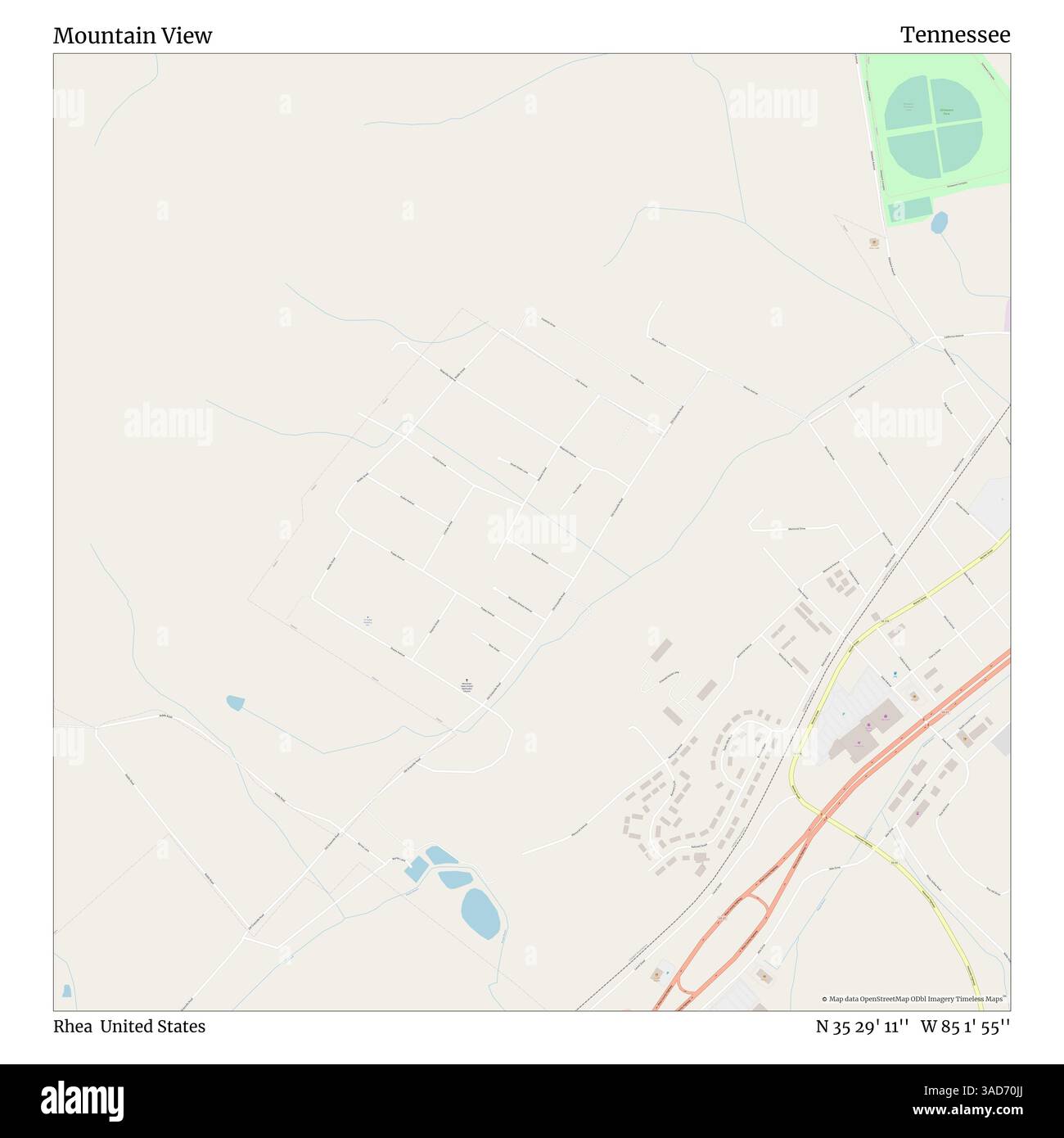 Mountain View, Rhea, United States, Tennessee, N 35 29' 11'', W 85 1 ...