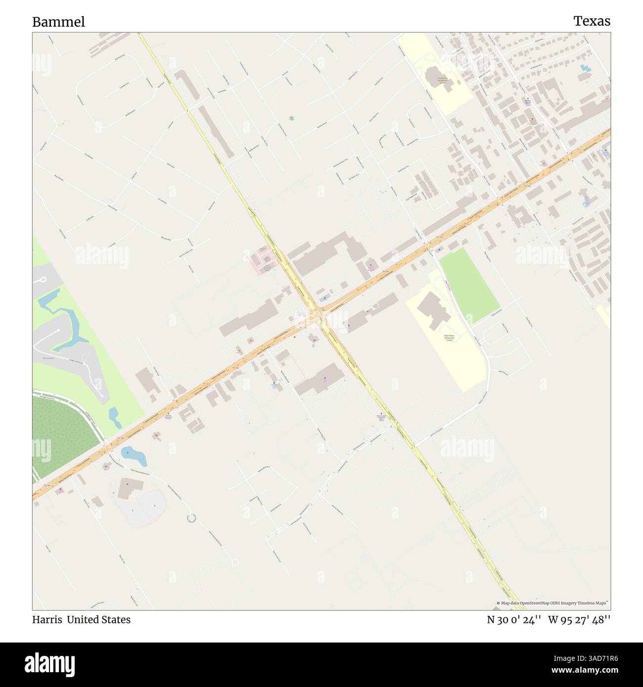 Bammel, Harris, United States, Texas, N 30 0' 24'', W 95 27' 48'', map ...