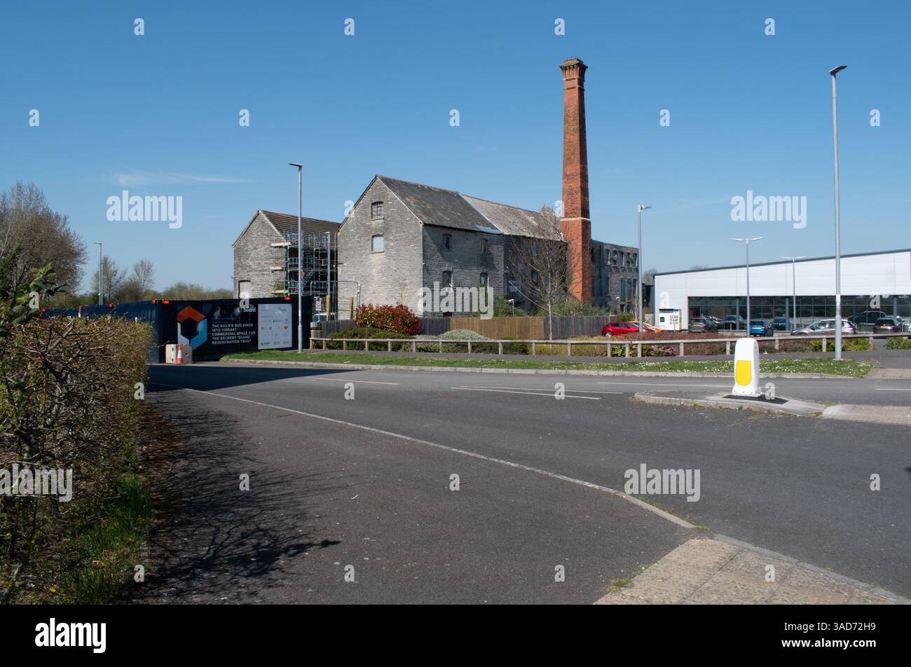 The Disused Morland Factory, Glastonbury, Somerset, England Stock Photo ...