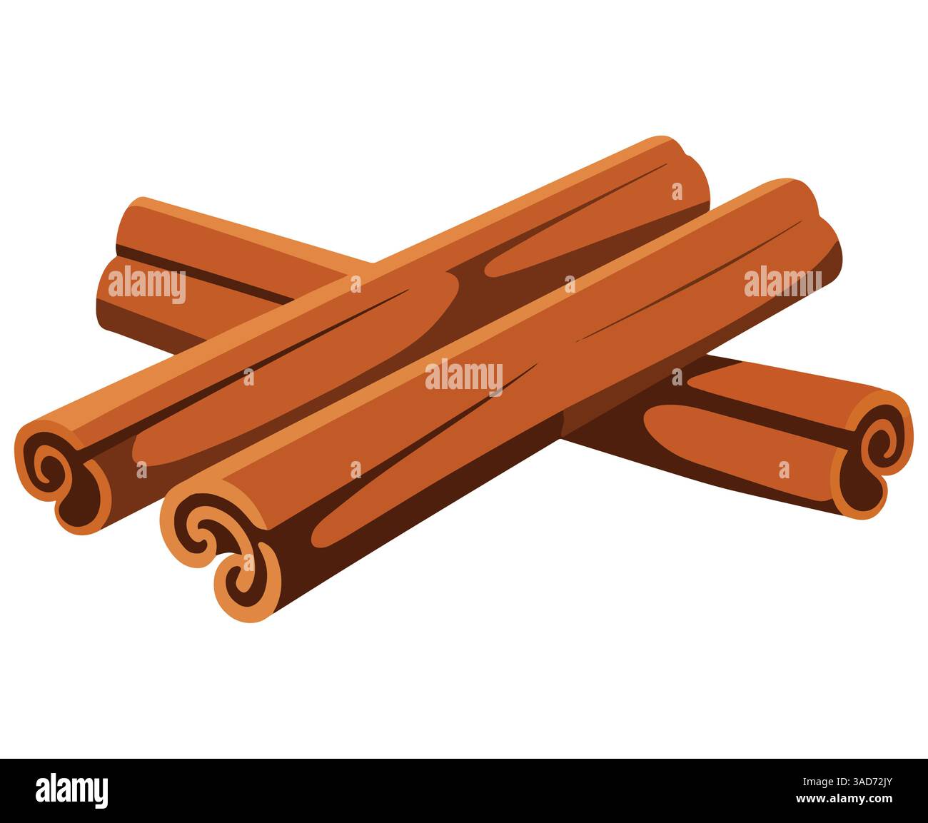 Whole cinamon sticks Stock Vector Images - Alamy
