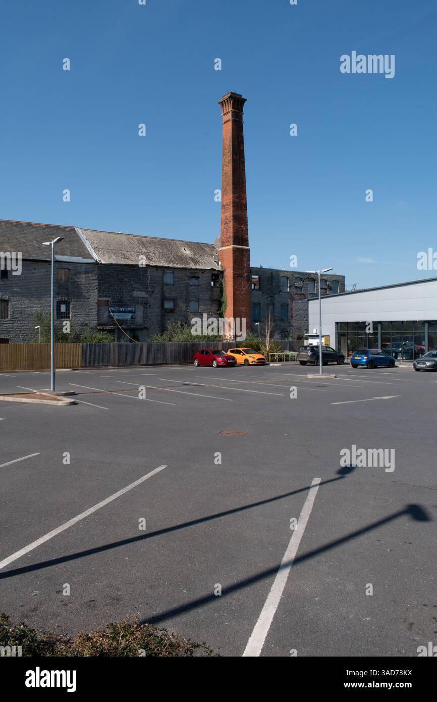 The Disused Morland Factory, Glastonbury, Somerset, England Stock Photo ...