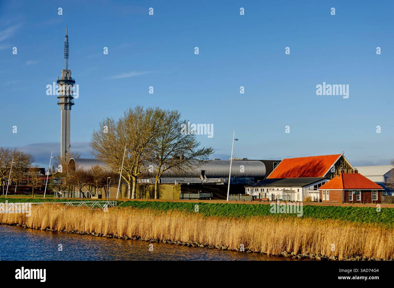 Lelystad, The Netherlands, March 29, 2025: view from lake Markermeer ...