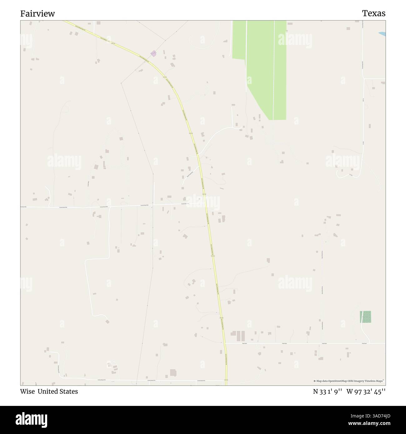 Fairview, Wise, United States, Texas, N 33 1' 9'', W 97 32' 45'', map ...