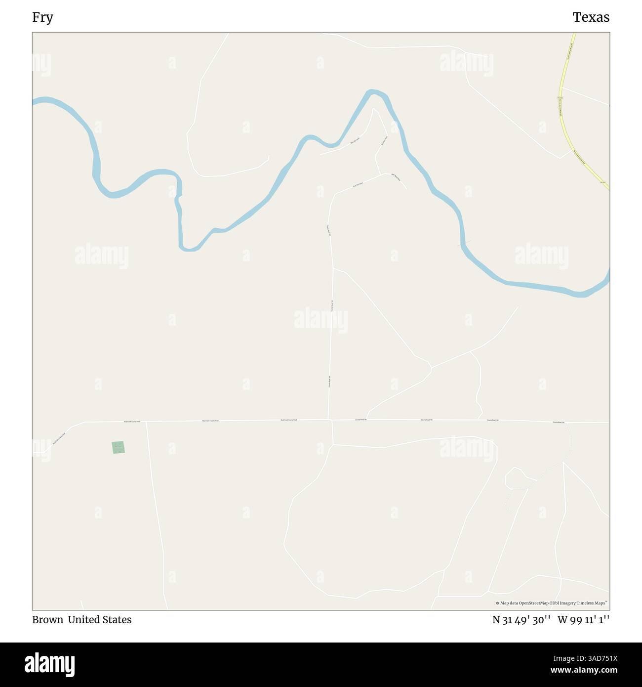 Fry, Brown, United States, Texas, N 31 49' 30'', W 99 11' 1'', map ...
