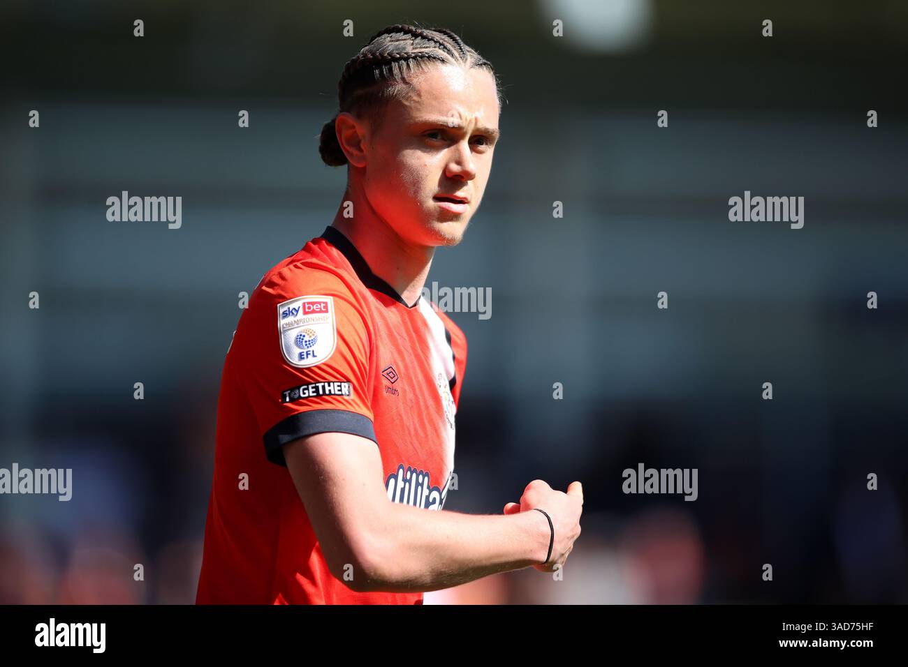 Luton Town's Thelo Aasgaard during the Sky Bet Championship match at ...