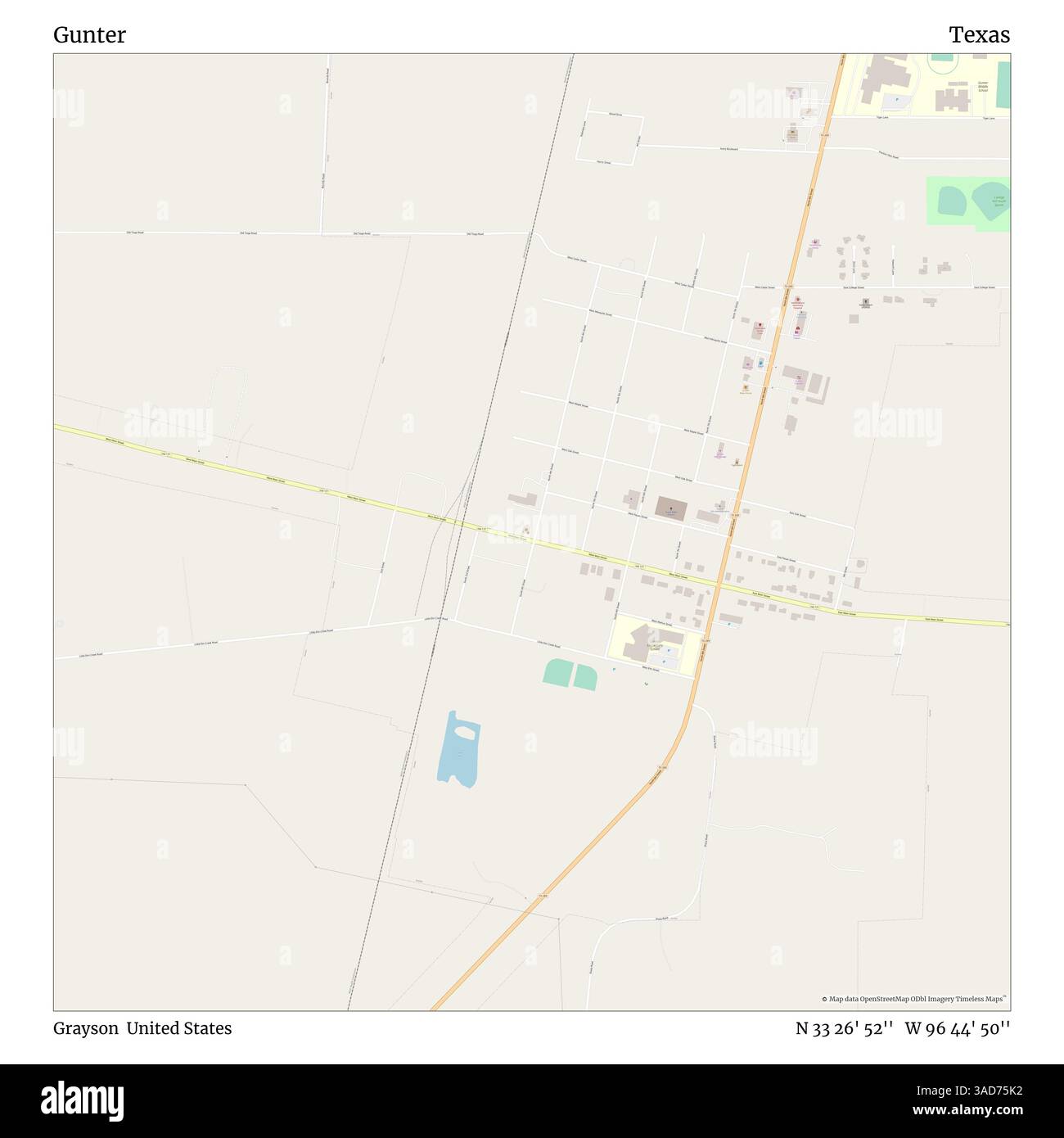 Gunter, Grayson, United States, Texas, N 33 26' 52'', W 96 44' 50 ...