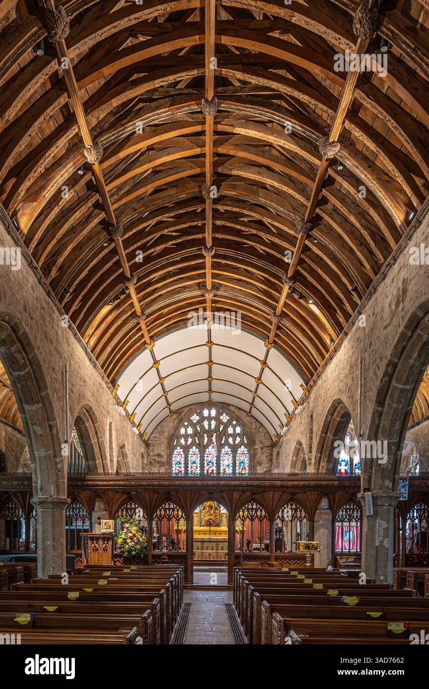 St Michael the Archangel church 15c Stock Photo - Alamy