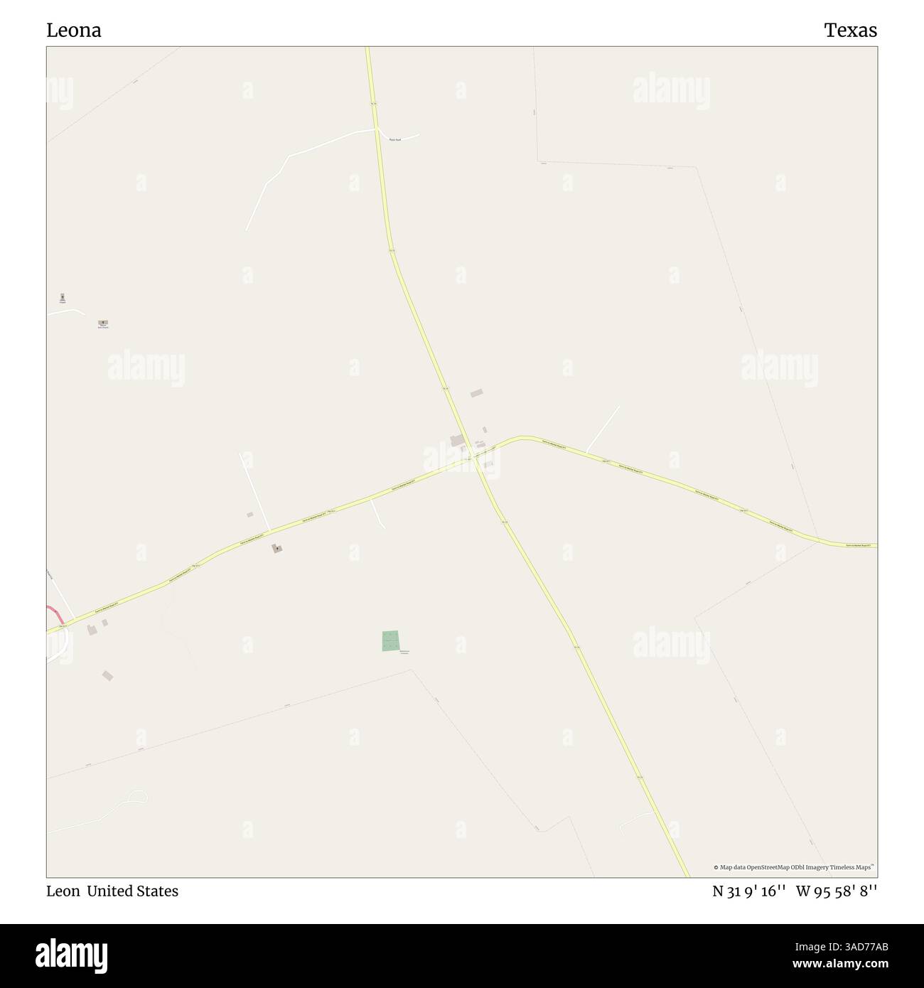 Leona, Leon, United States, Texas, N 31 9' 16'', W 95 58' 8'', map ...