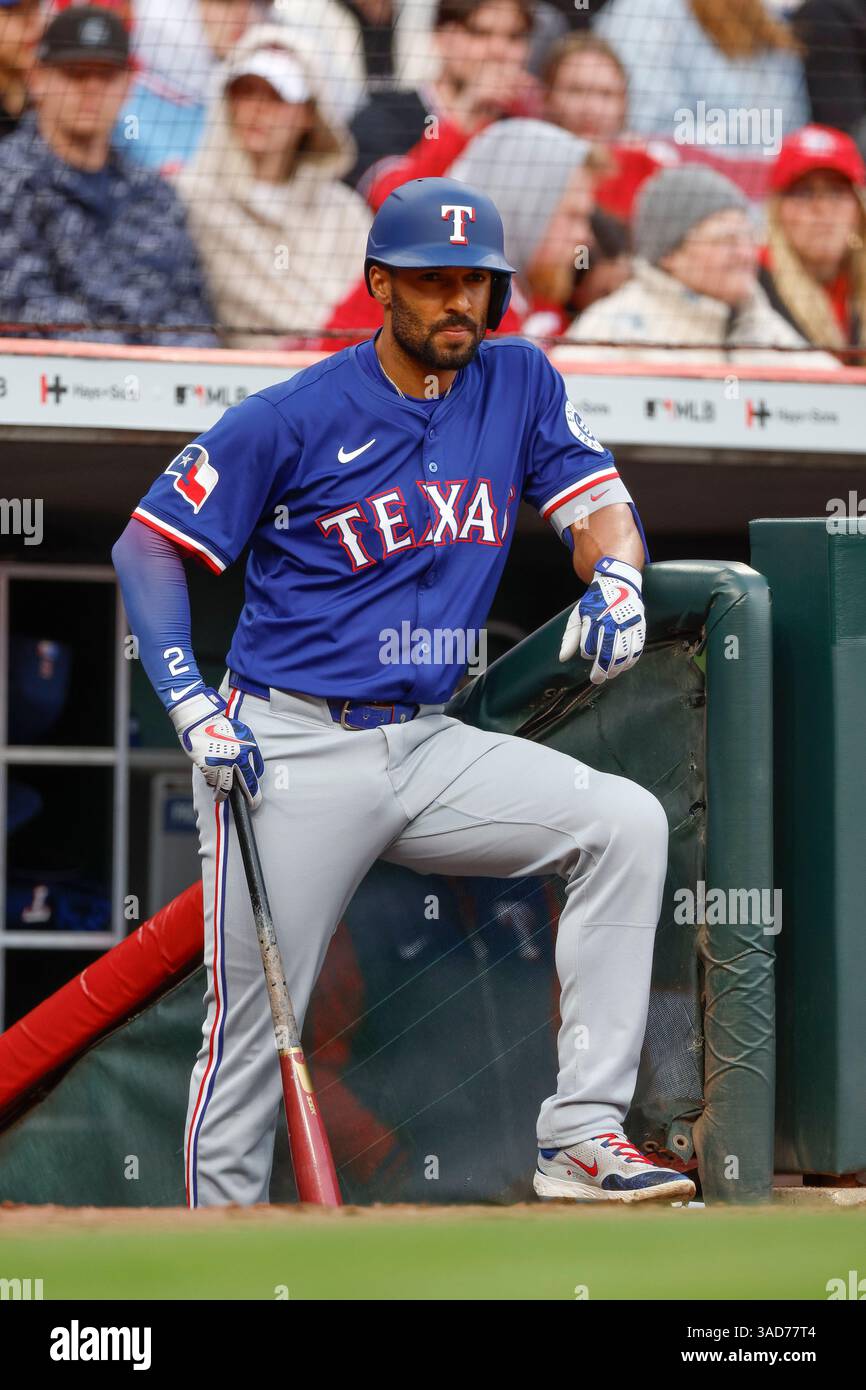 Cincinnati, United States. 01st Apr, 2025. Marcus Semien #2 of the ...