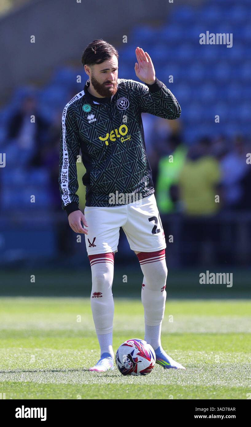Oxford, UK. 5th Apr, 2025. Ben Brereton Díaz of Sheffield United during ...