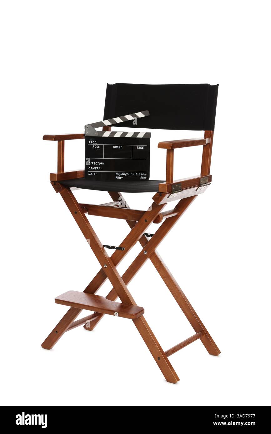 Director film chair clapperboard Cut Out Stock Images & Pictures - Alamy