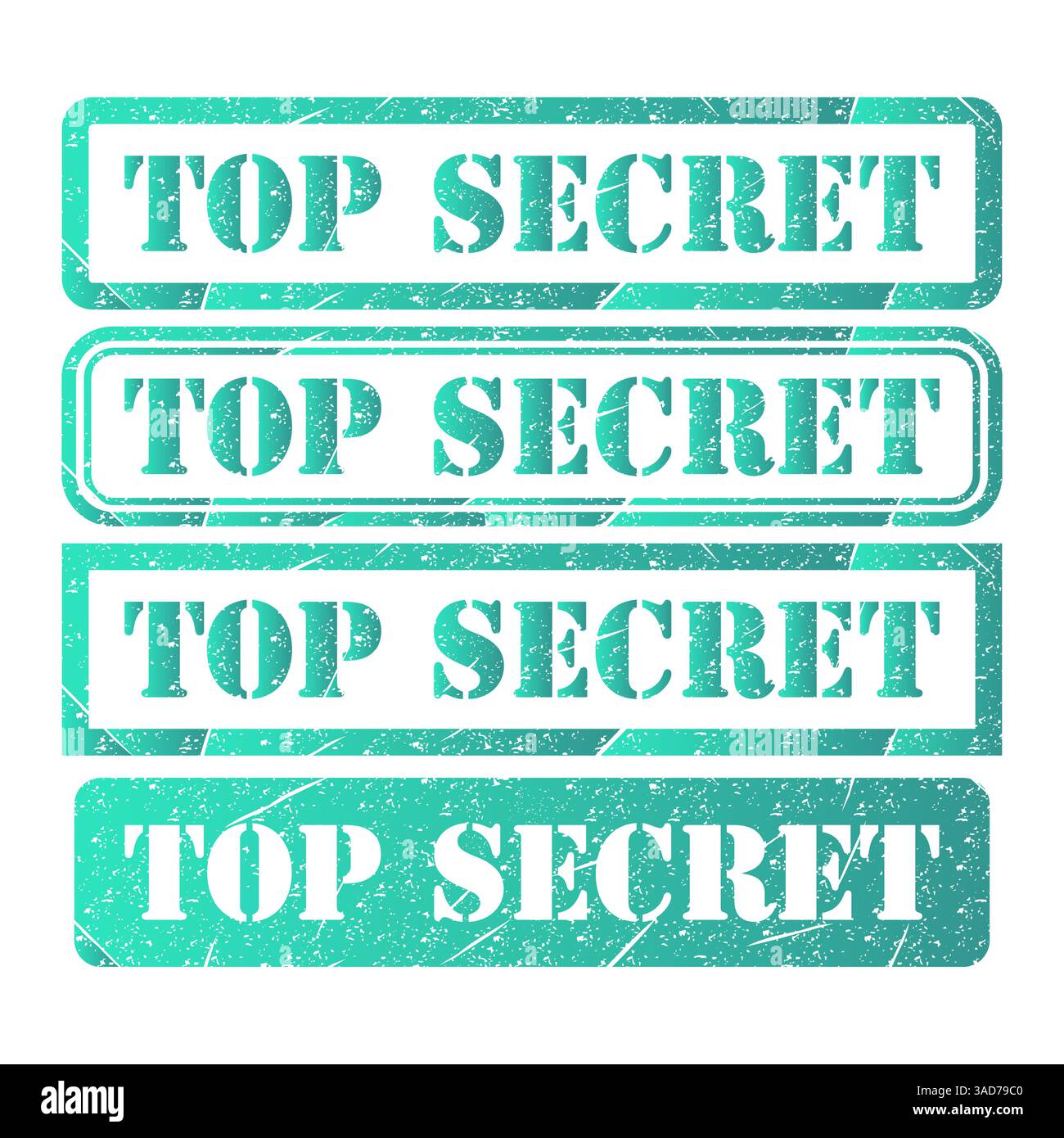 Set of Top secret stamp symbol, label sticker sign button, text banner ...