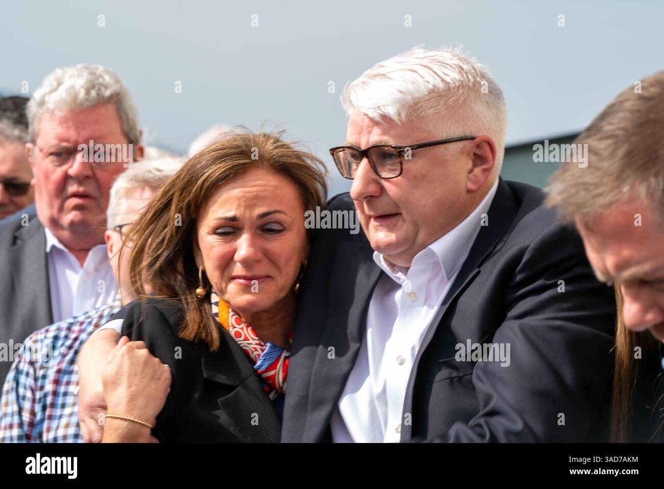 John O'Dwyer and his wife Geraldine at the graveside at St Finian's Church in Waterville, Co ...