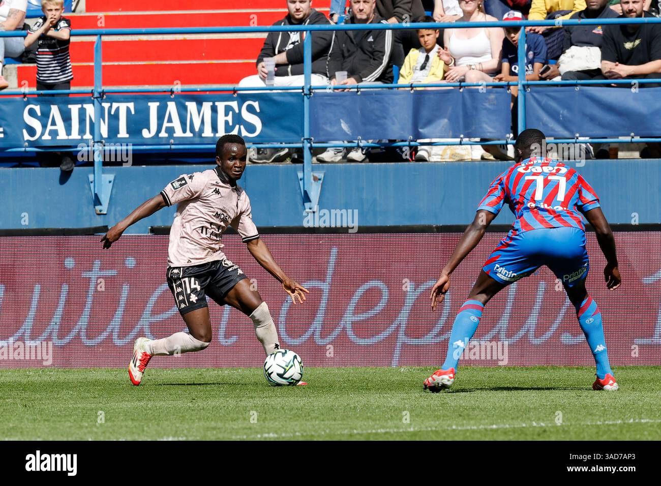 14 Cheikh SABALY (fcm) during the Ligue 2 BKT match between Caen and ...