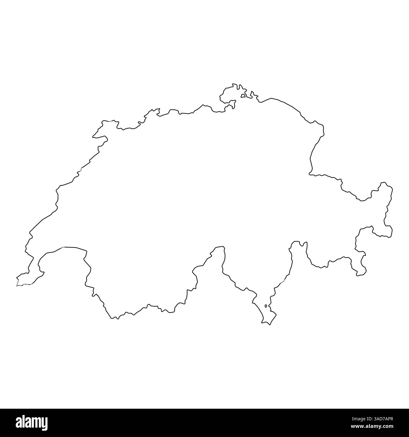 Switzerland map shape, travel web flat concept icon symbol vector ...