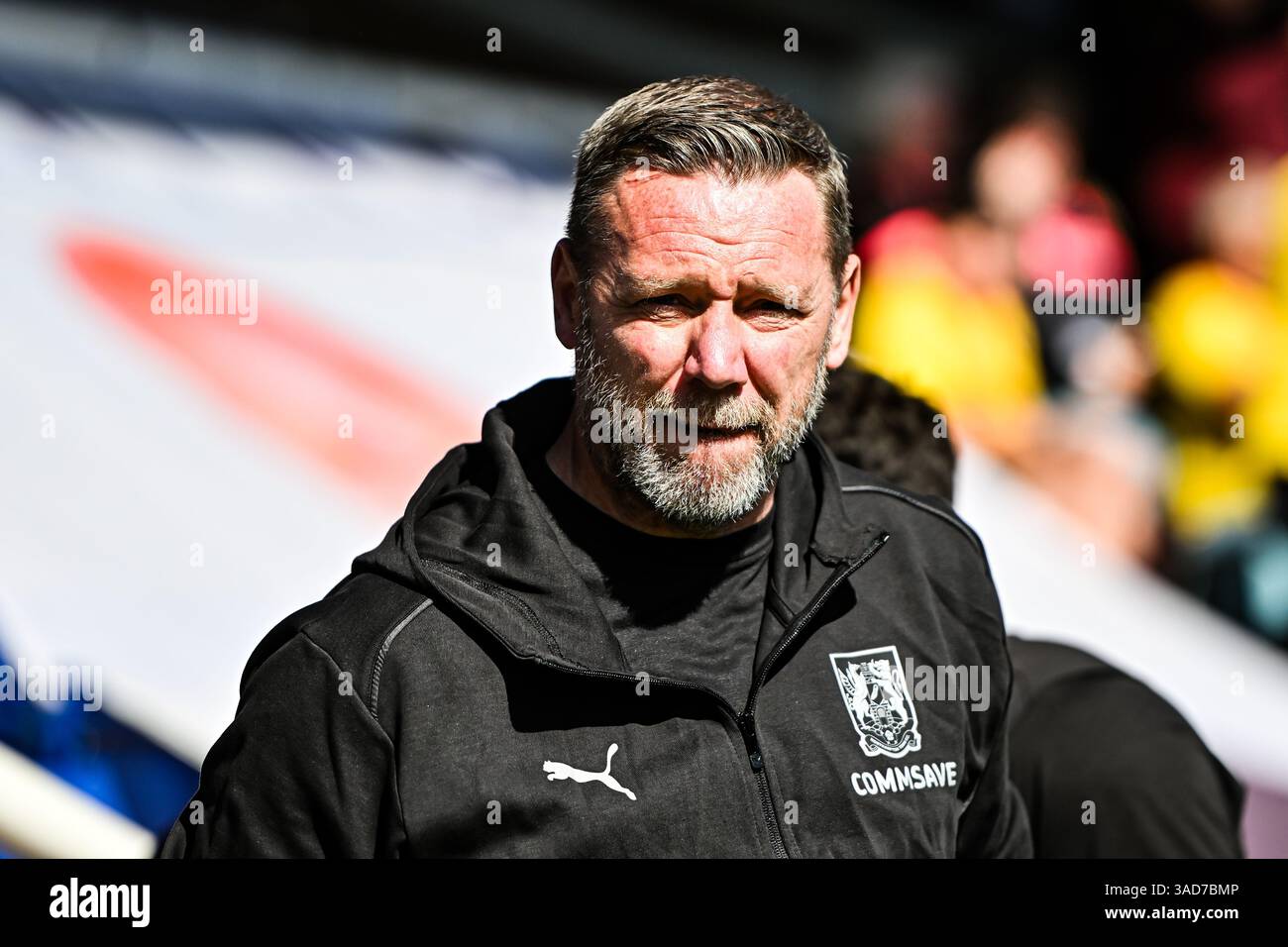 Manager Kevin Nolan (Manager Northampton Town) looks on during the Sky ...