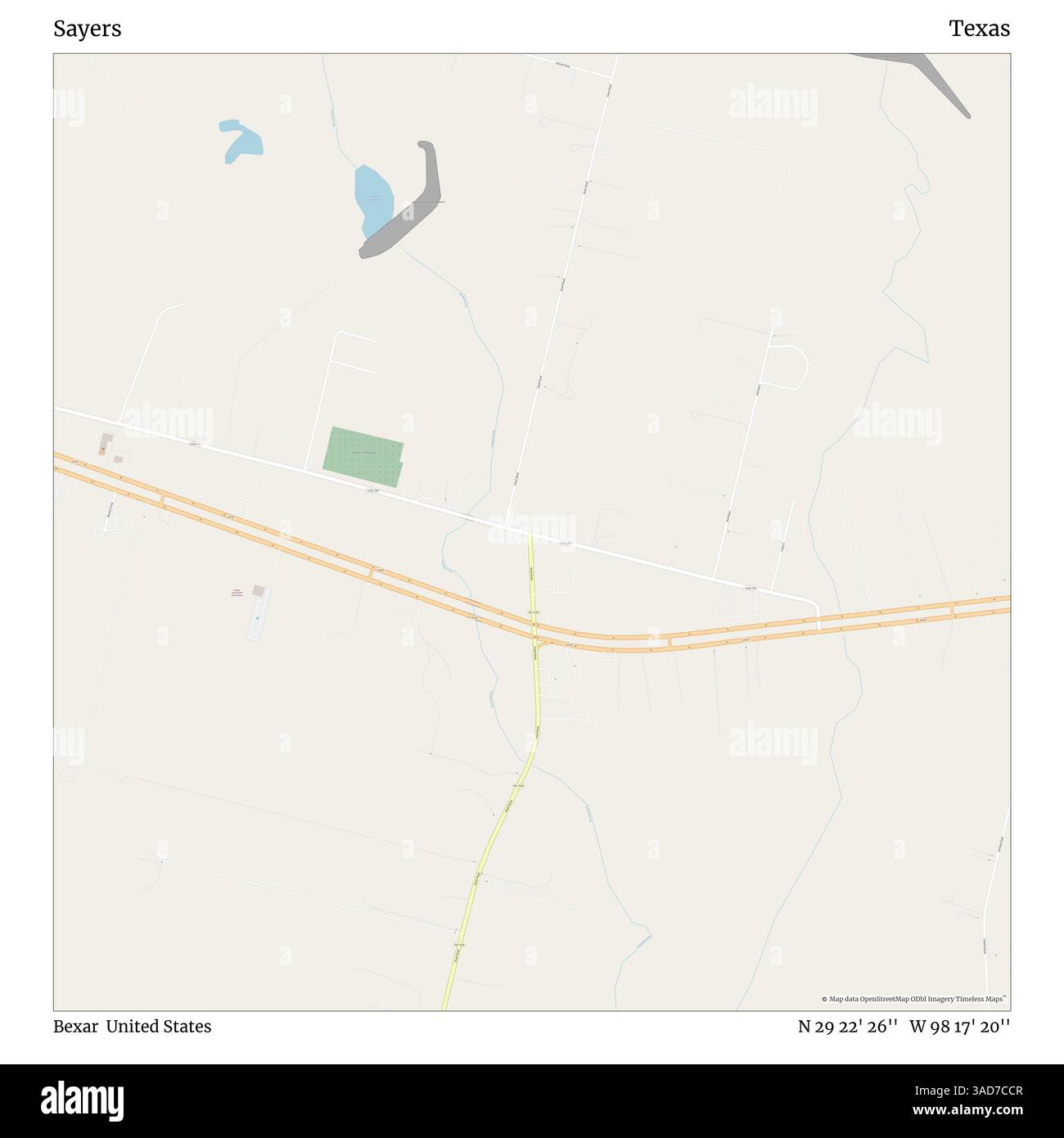 Sayers, Bexar, United States, Texas, N 29 22' 26'', W 98 17' 20'', map ...