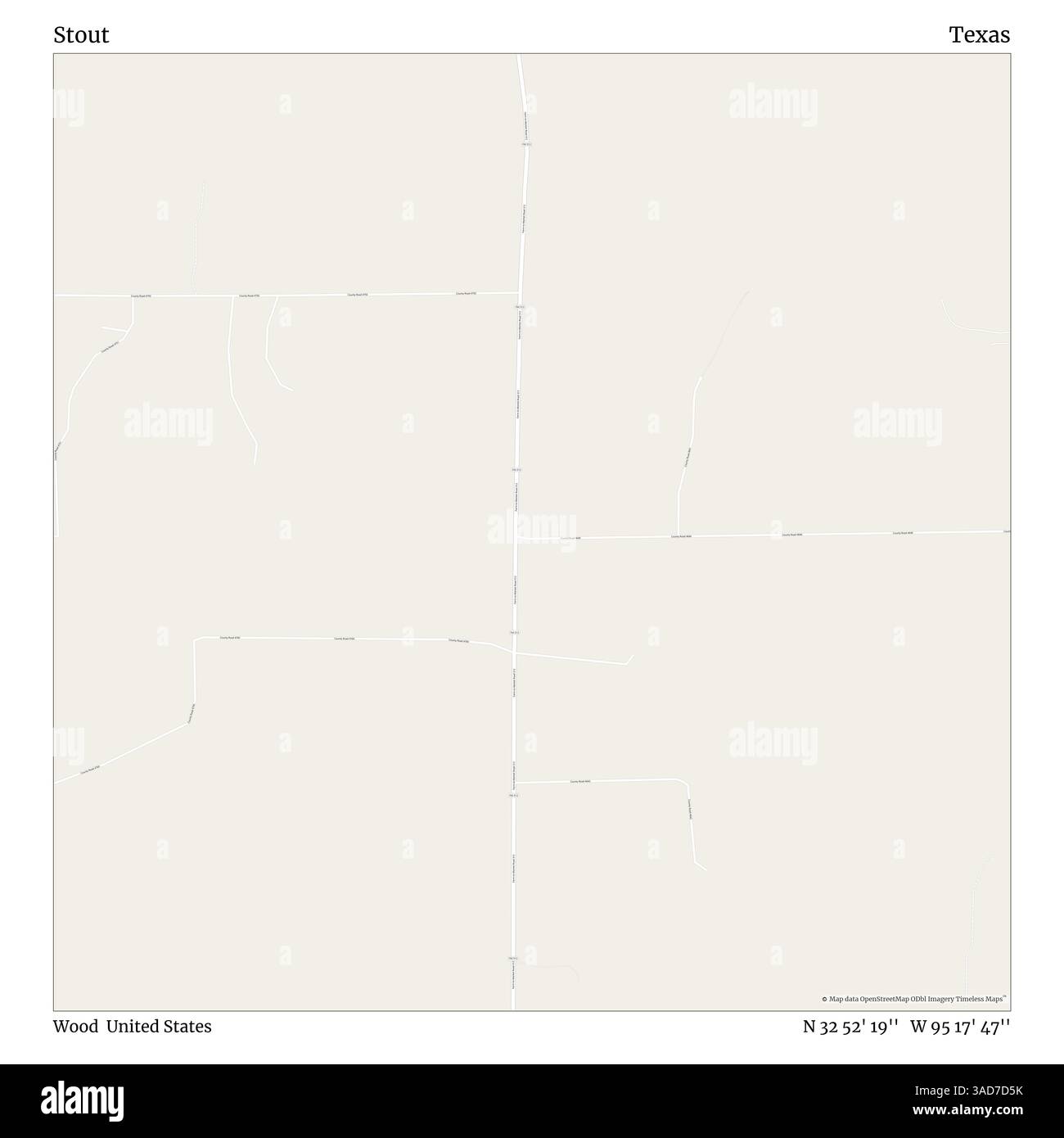 Stout, Wood, United States, Texas, N 32 52' 19'', W 95 17' 47'', map ...