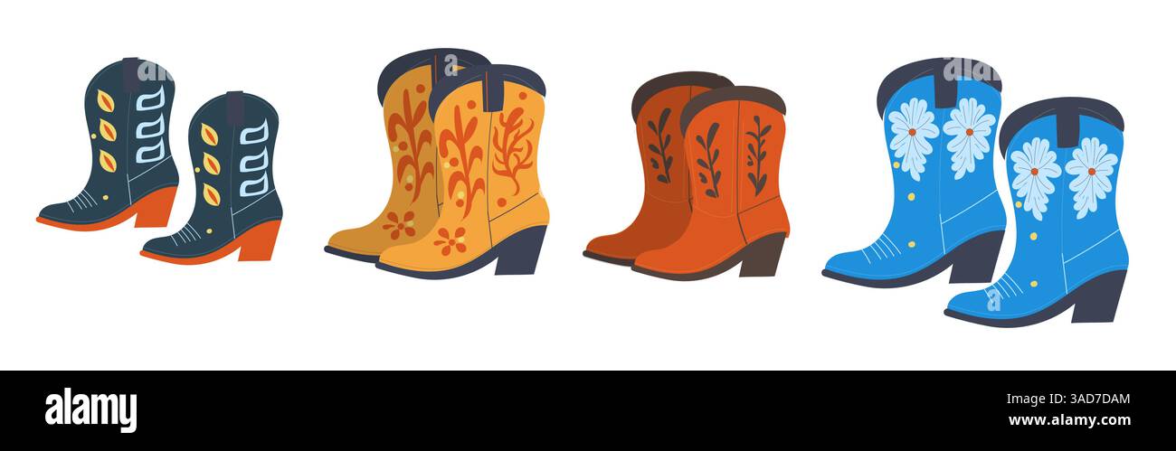 Cowgirl vintage illustration Cut Out Stock Images & Pictures - Alamy