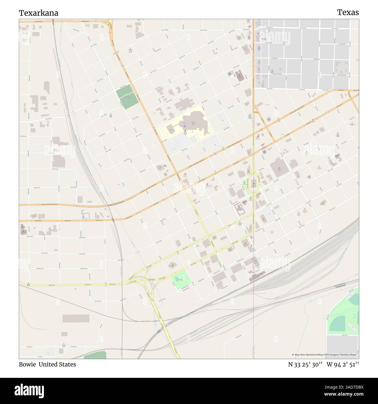 Map of texarkana hi-res stock photography and images - Alamy