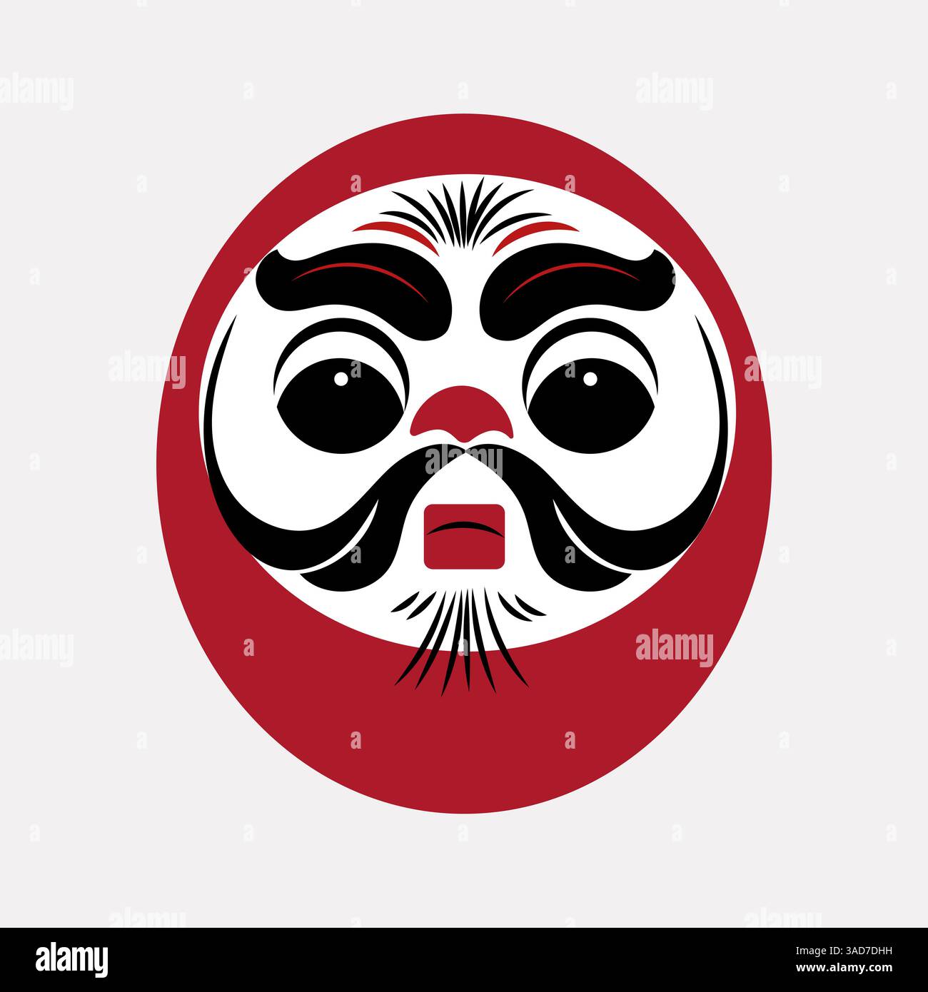 Daruma doll flat vector illustration. Traditional Japanese Daruma ...