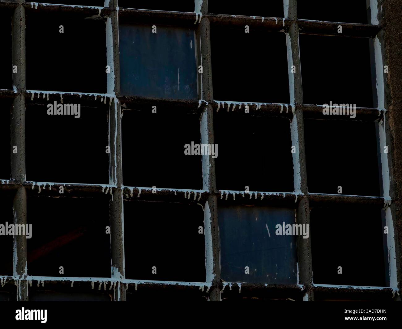 Shattered Symmetry – Black and White Window Frame Stock Photo - Alamy