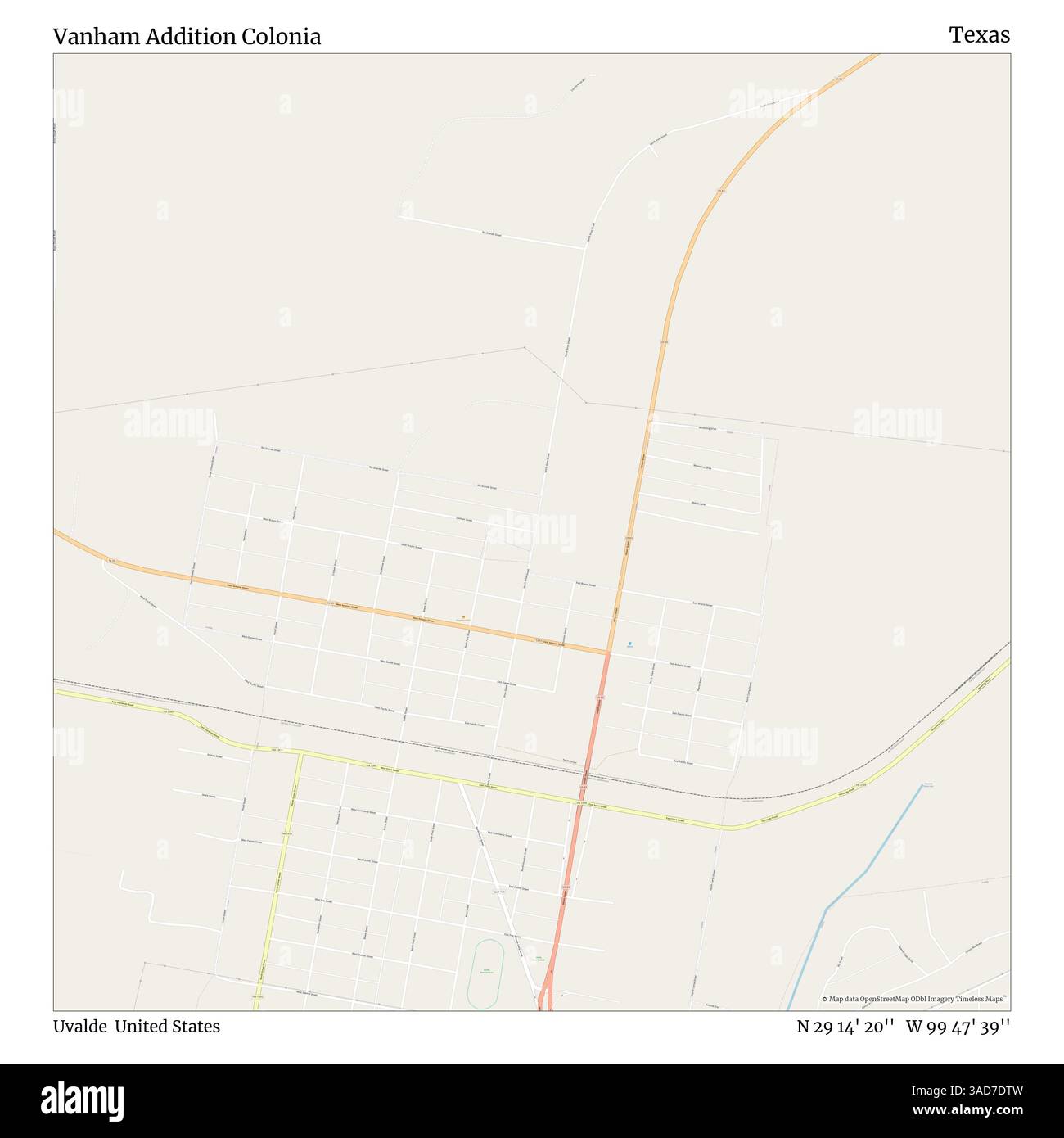 Vanham Addition Colonia, Uvalde, United States, Texas, N 29 14' 20'', W ...