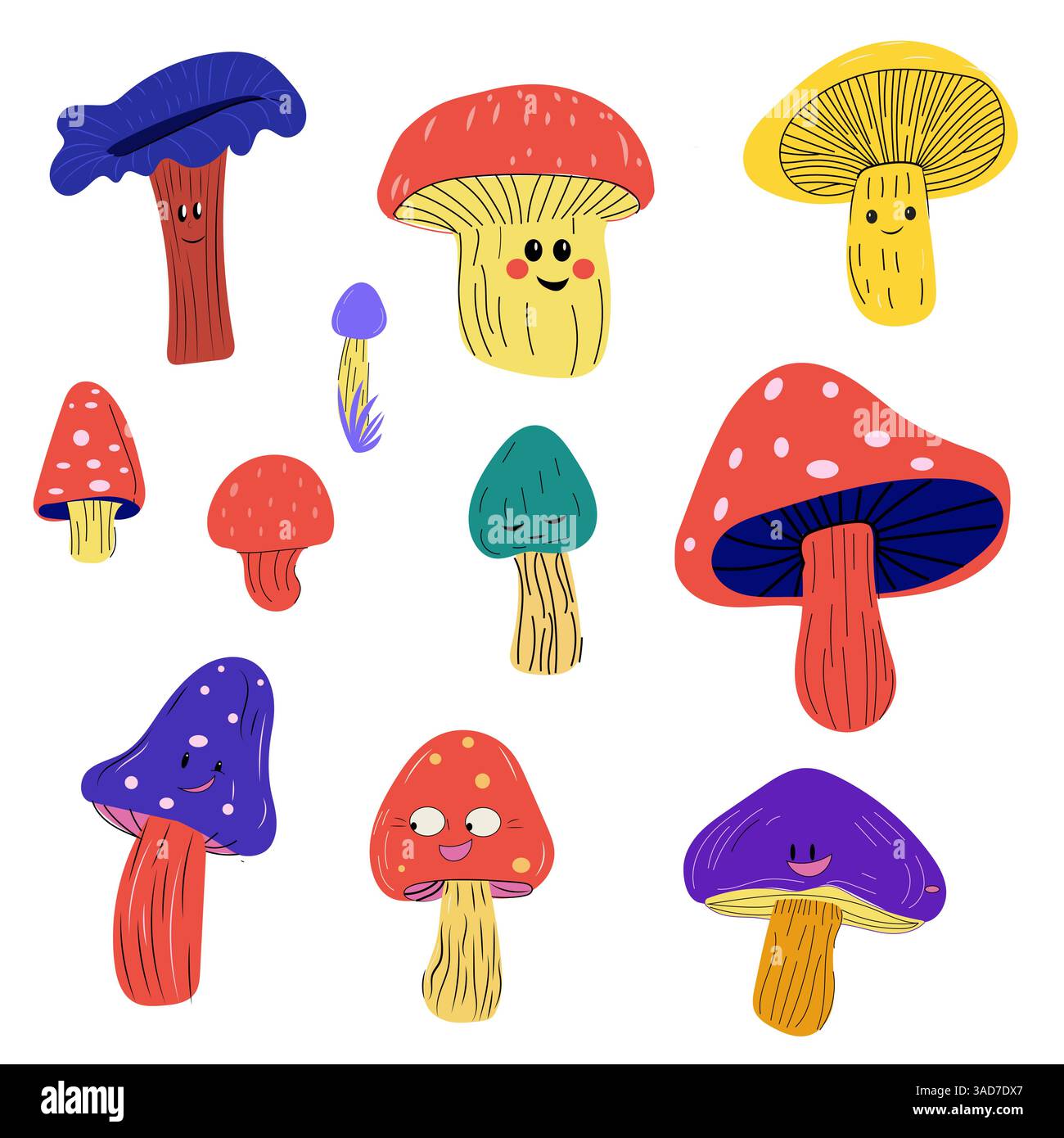 Groovy poster set Cut Out Stock Images & Pictures - Alamy