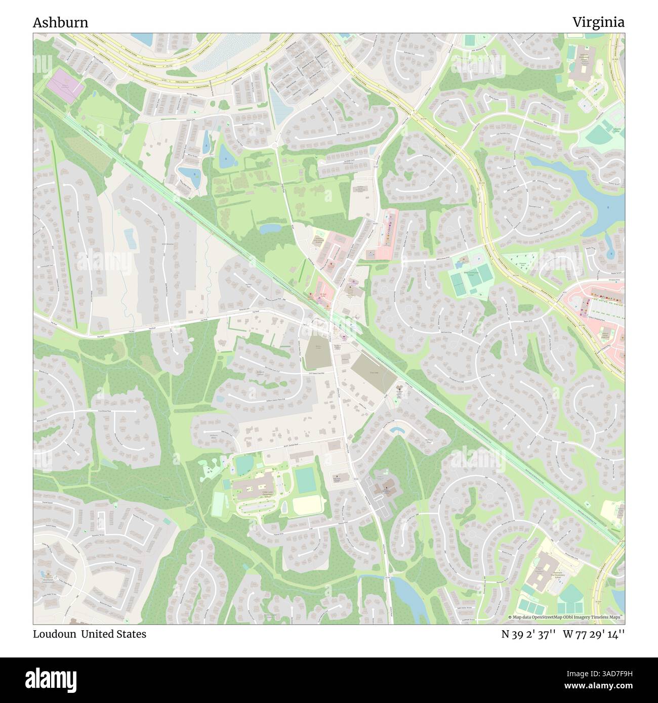 Ashburn, Loudoun, United States, Virginia, N 39 2' 37'', W 77 29' 14 ...