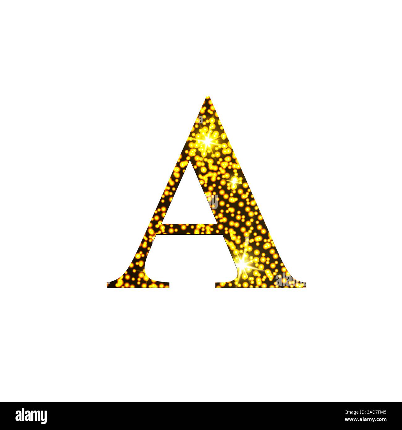 Golden letter a hi-res stock photography and images - Alamy