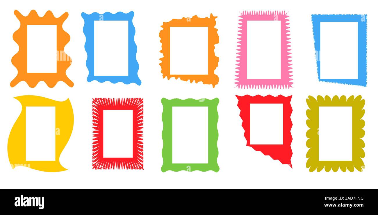 jagged line form, rectangles in bright colors vector Stock Vector Image ...