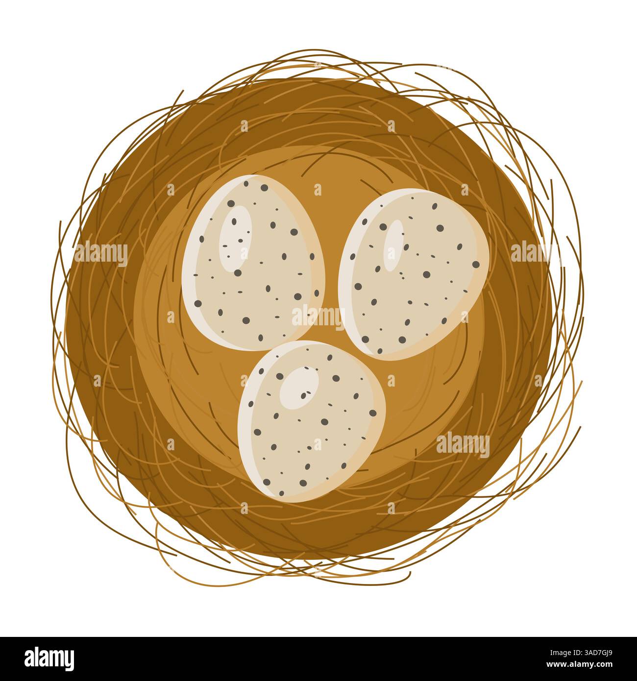 Top view animal nest Stock Vector Images - Alamy