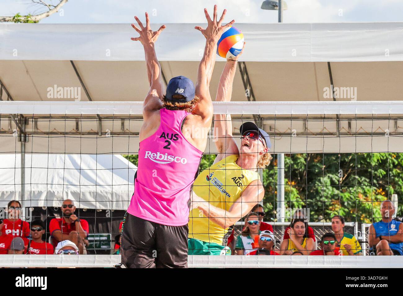 Laguna Province, Philippines. 5th Apr, 2025. Oliver Merritt (R) of ...