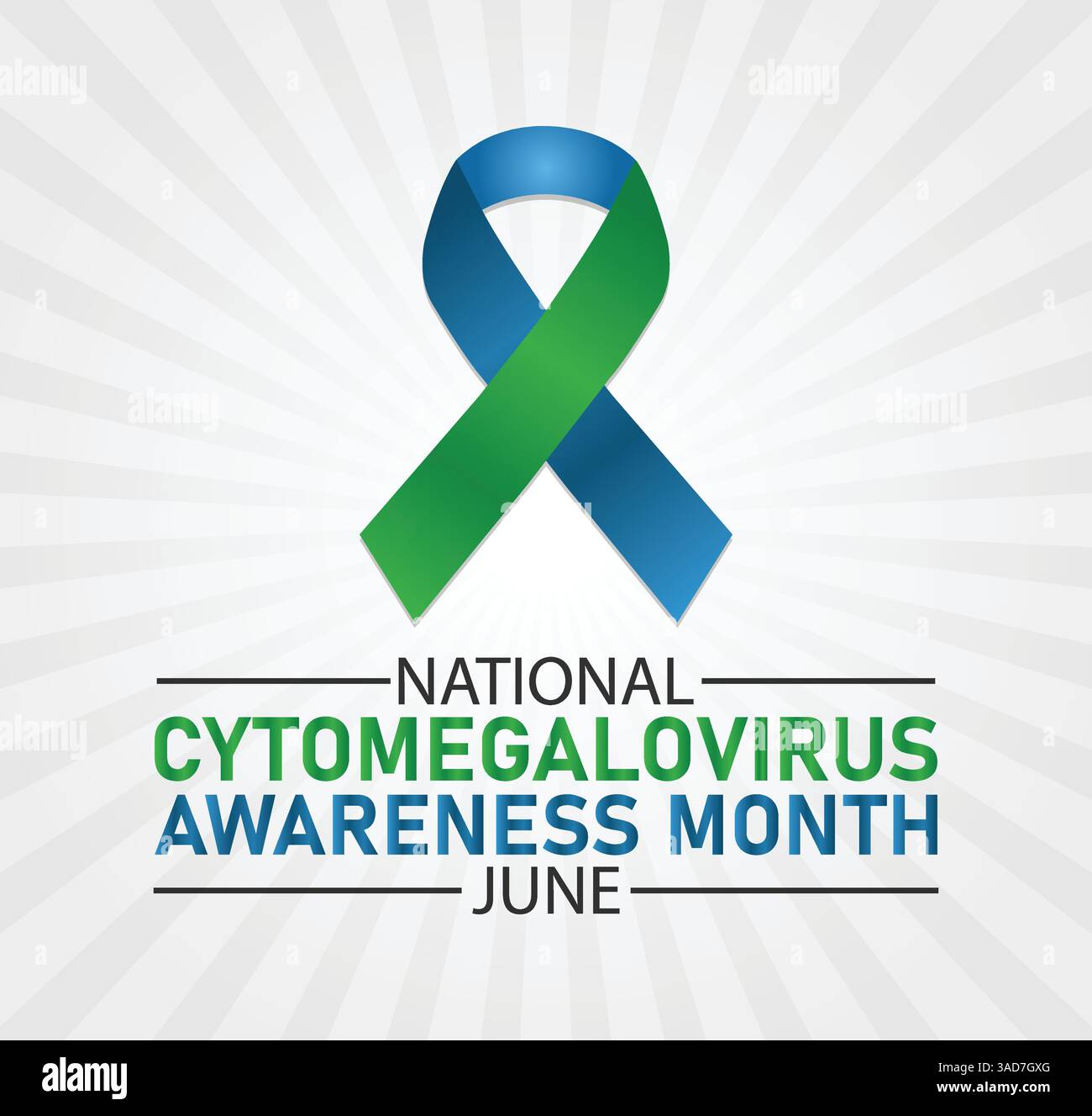 National Cytomegalovirus Awareness: June Ribbon Campaign Stock Vector ...