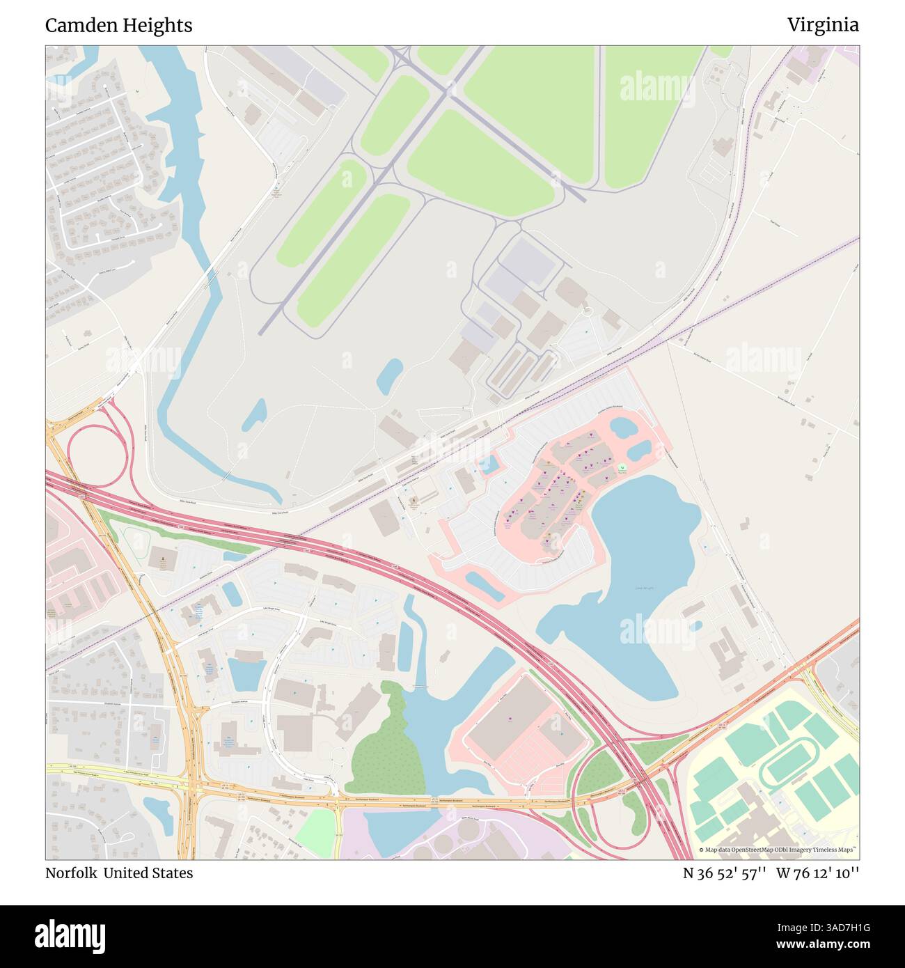 Camden Heights, Norfolk, United States, Virginia, N 36 52' 57'', W 76 ...