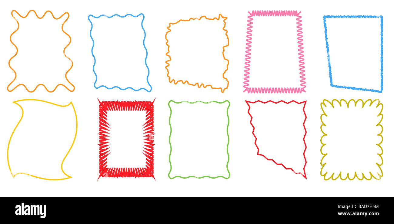 jagged line form, rectangles in bright colors vector Stock Vector Image ...