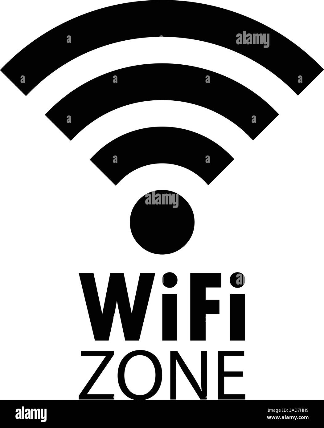 WiFi zone icon. Wifi zone sign. Wireless signal symbol. Vector illustration Stock Vector Image ...