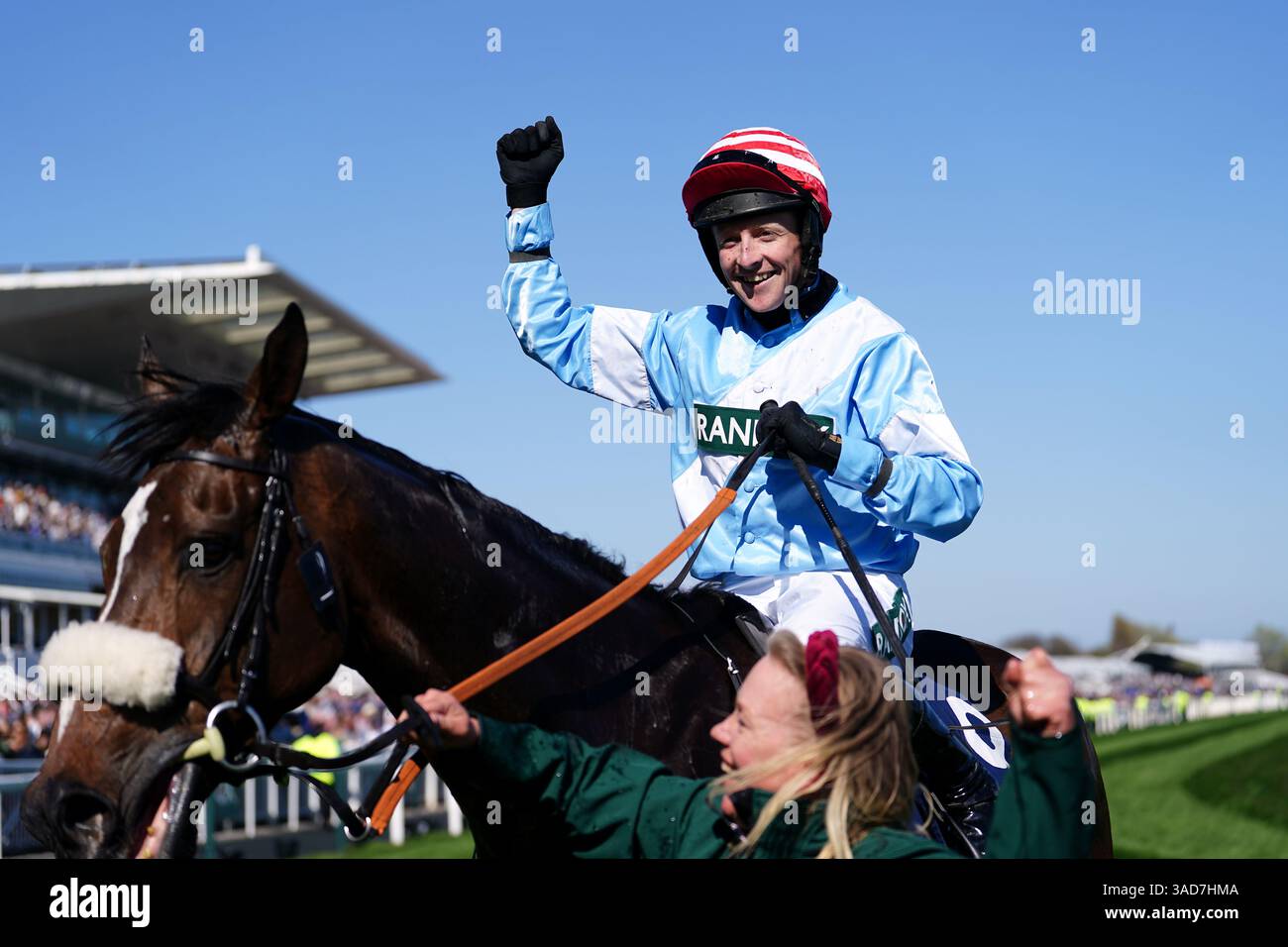 Cruz Control and jockey Stan Sheppard after winning the William Hill ...