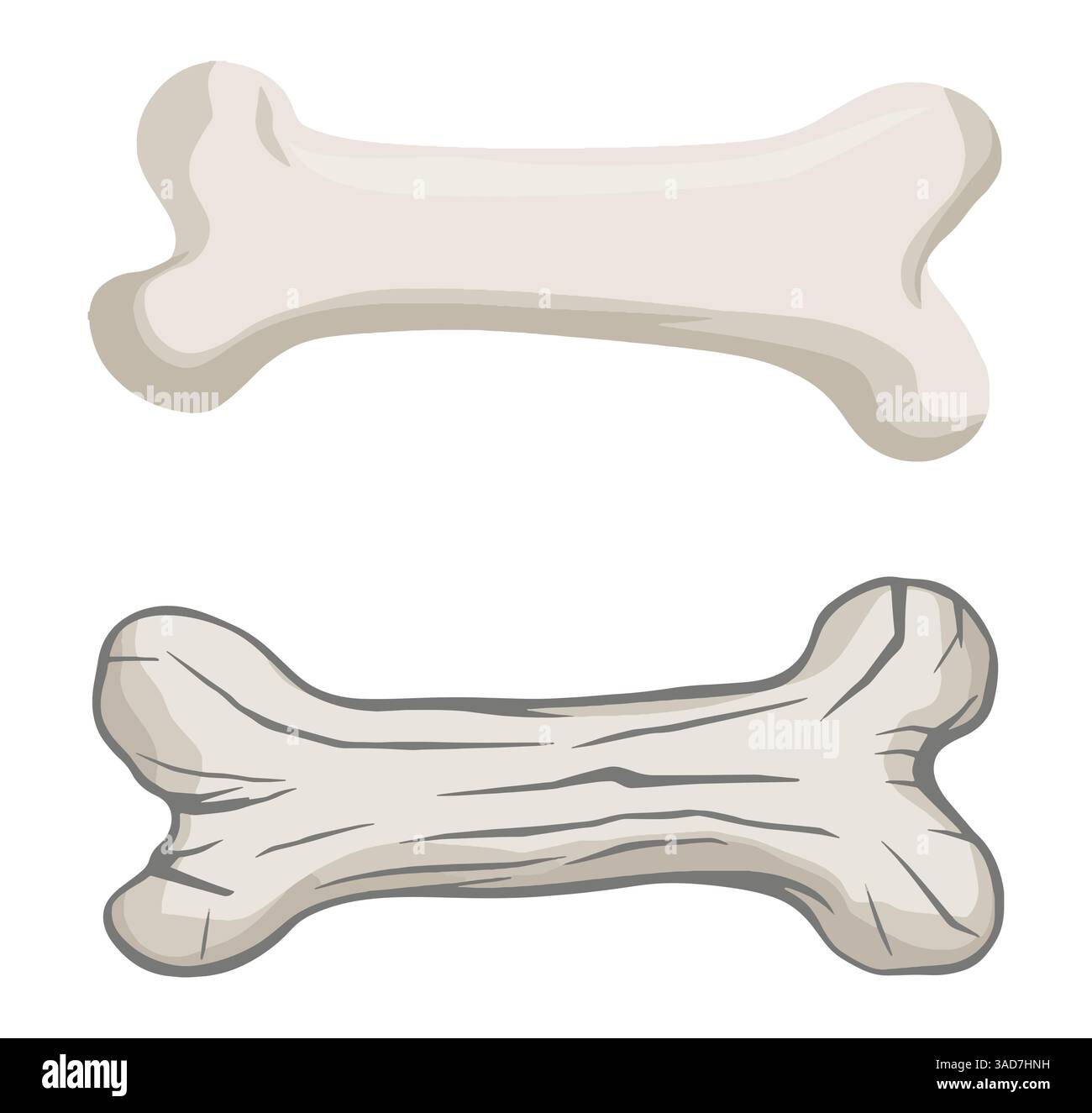 Set of bones icon. Cartoon-style illustration of human skeleton parts ...
