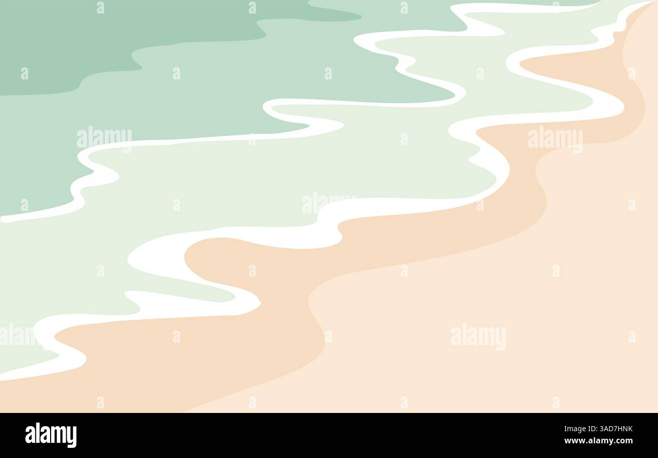 Calm sandy sea coast Stock Vector Images - Alamy