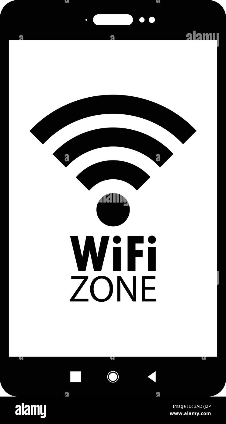 WiFi zone design, vector illustration eps10 graphic flat icon Stock ...