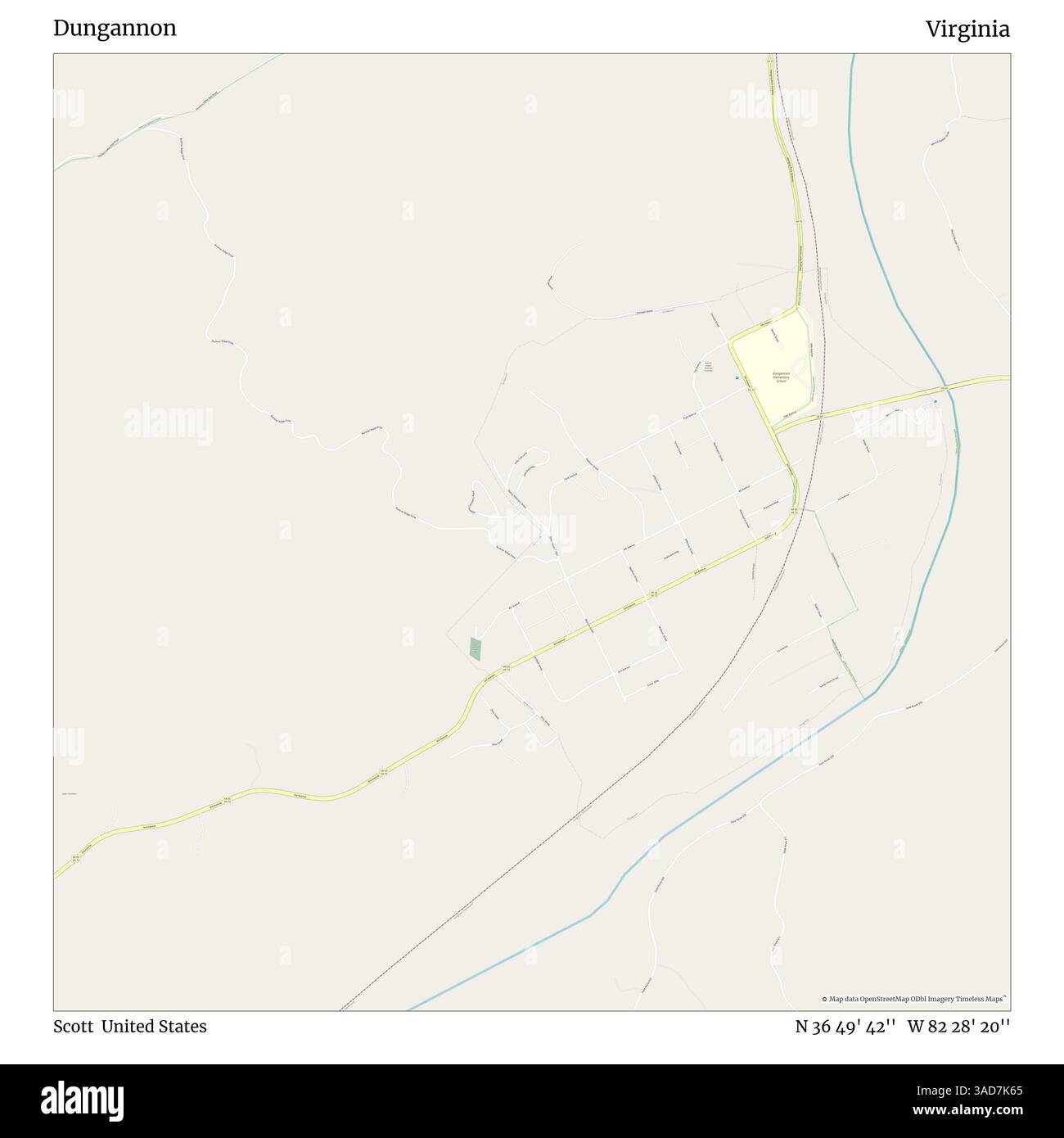 Dungannon, Scott, United States, Virginia, N 36 49' 42'', W 82 28' 20 ...