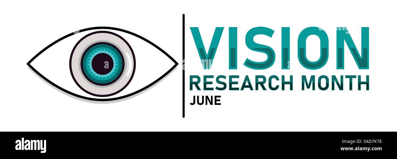 Vision Research Month. June. Vector illustration. Design element for ...