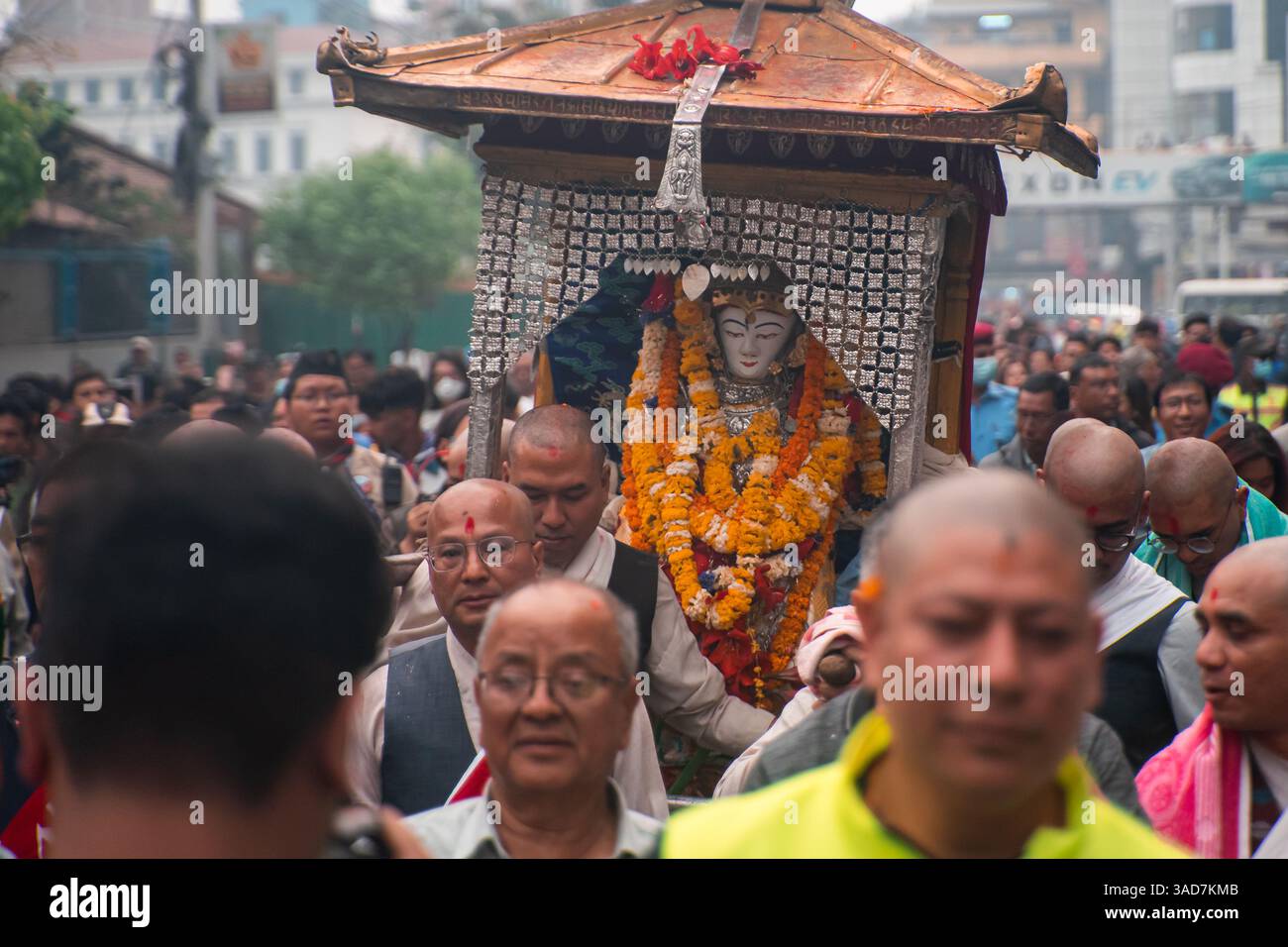 April 5, 2025, Kathmandu, Kathmandu, Nepal: April 5, 2025, Kathmandu, Nepal: Priest carry an ...