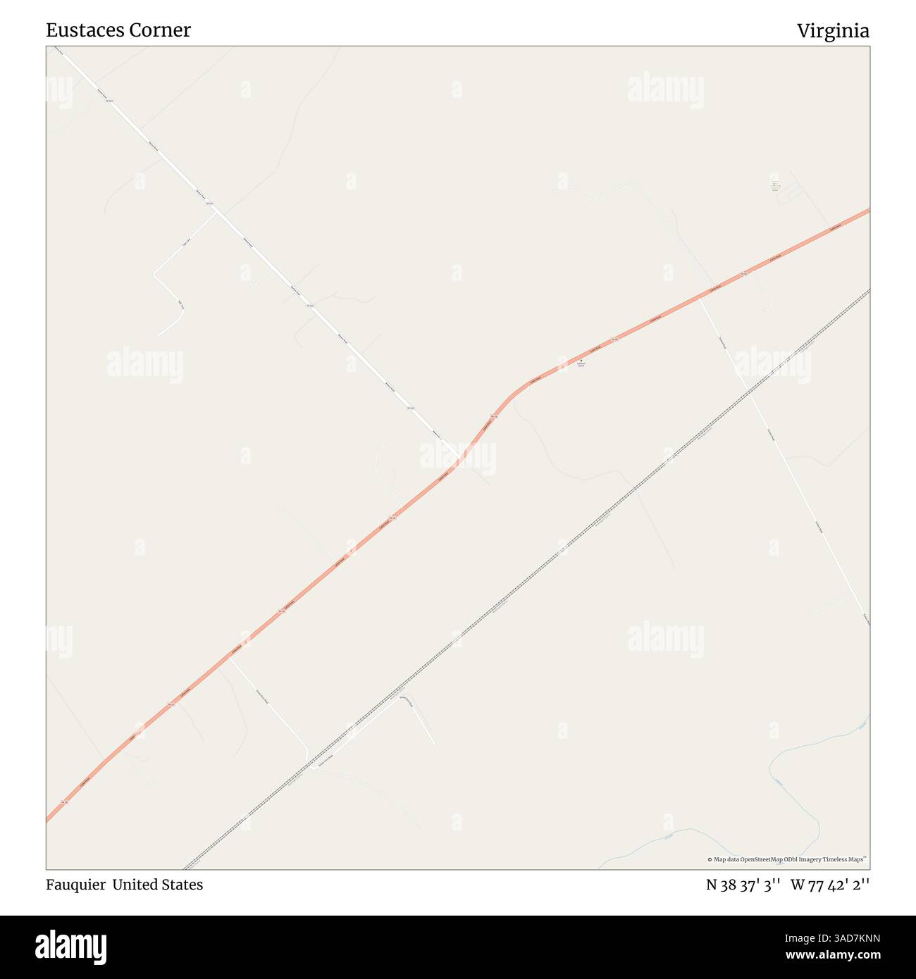 Eustaces Corner, Fauquier, United States, Virginia, N 38 37' 3'', W 77 ...
