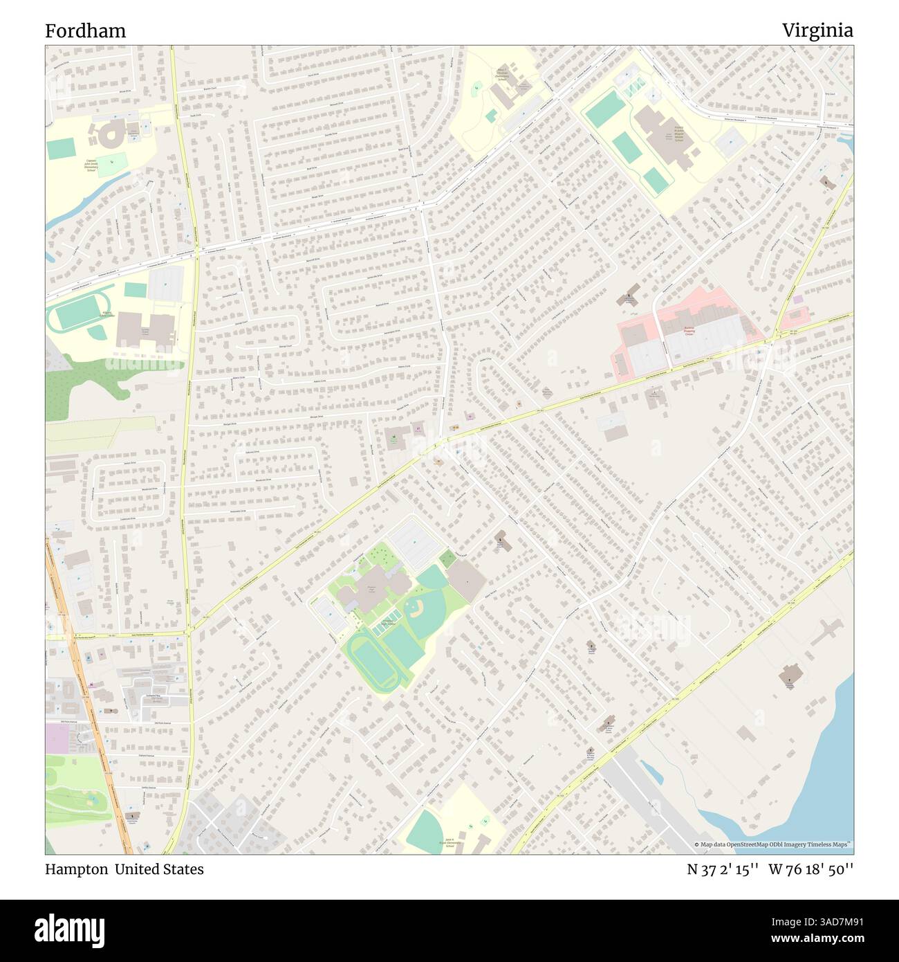 Fordham, Hampton, United States, Virginia, N 37 2' 15'', W 76 18' 50 ...