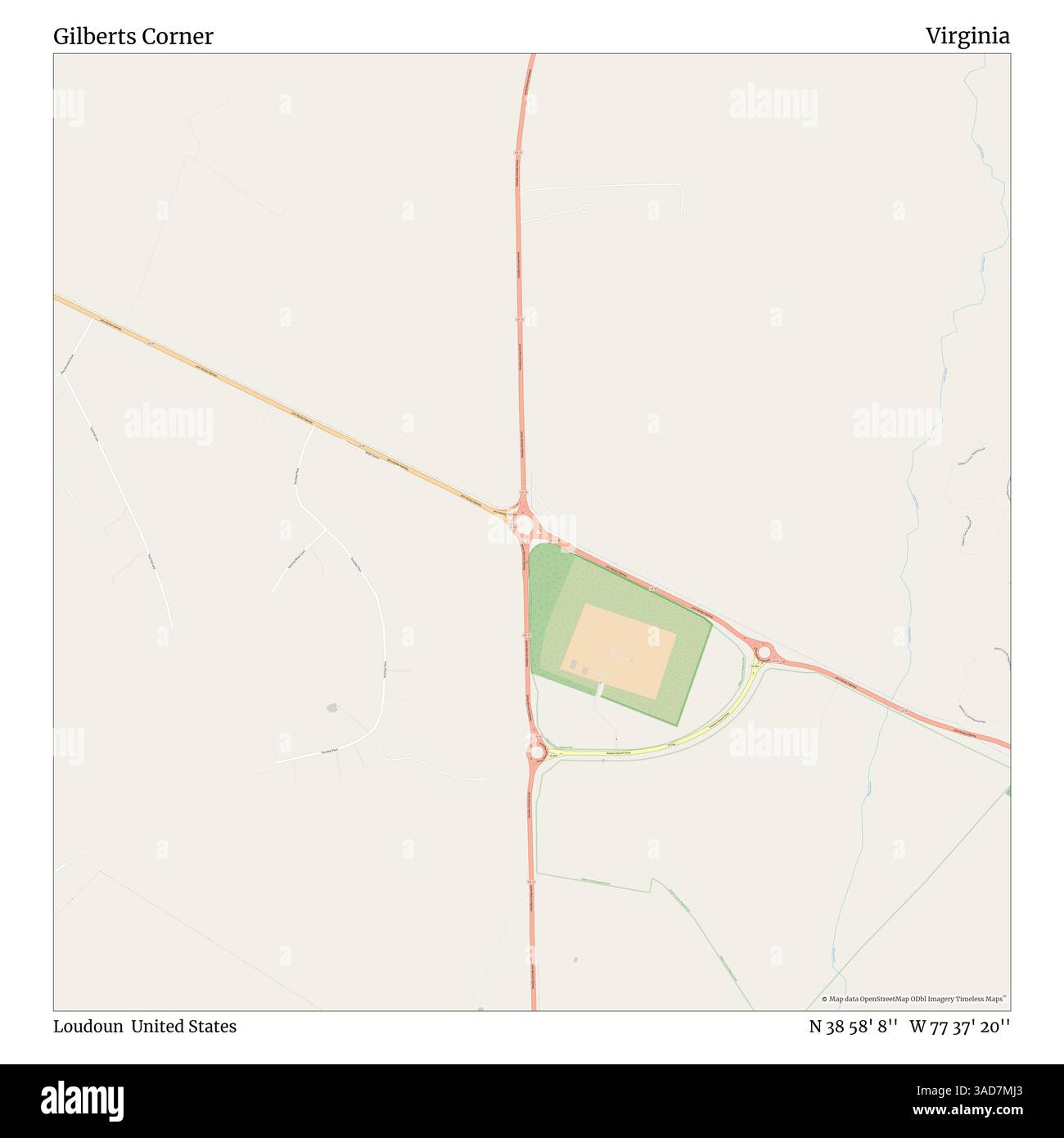 Gilberts Corner, Loudoun, United States, Virginia, N 38 58' 8'', W 77 ...