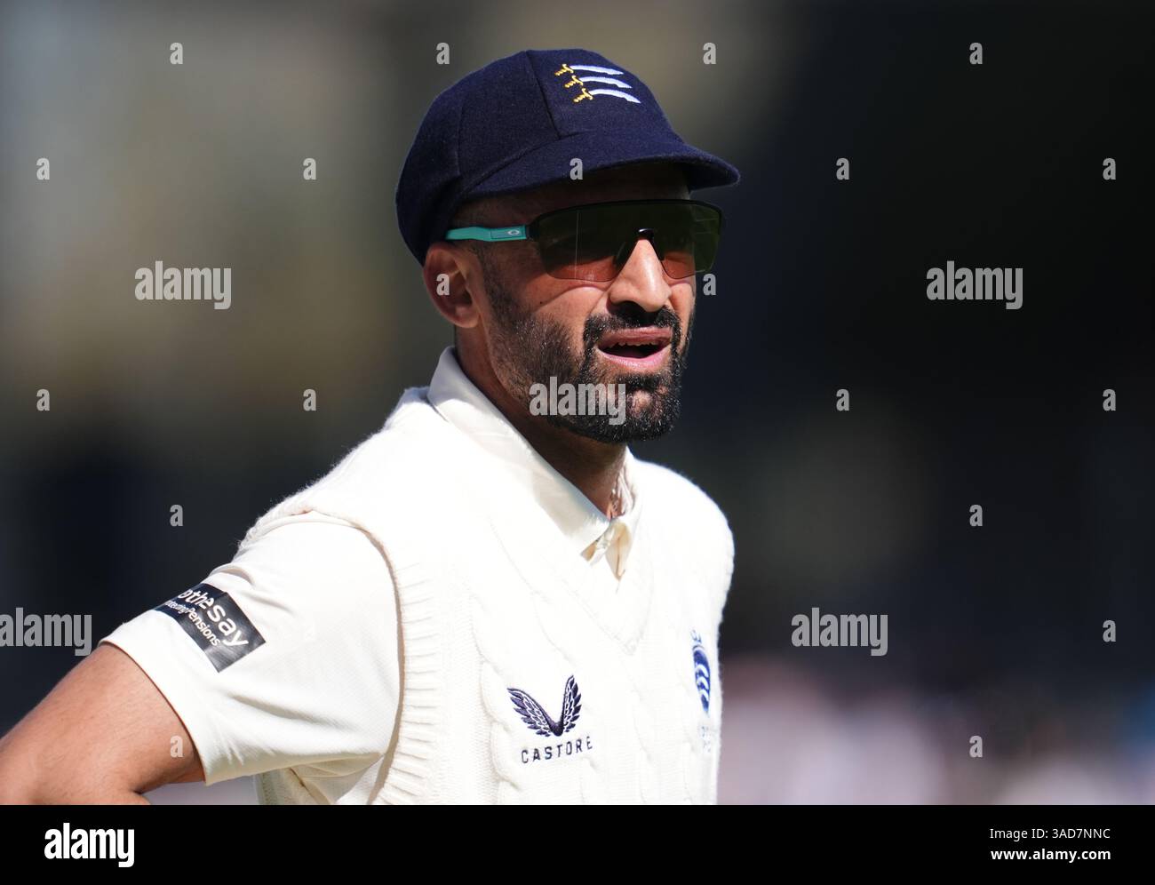 Lancashire's Zafar Gohar on day two of the Rothesay County Championship ...